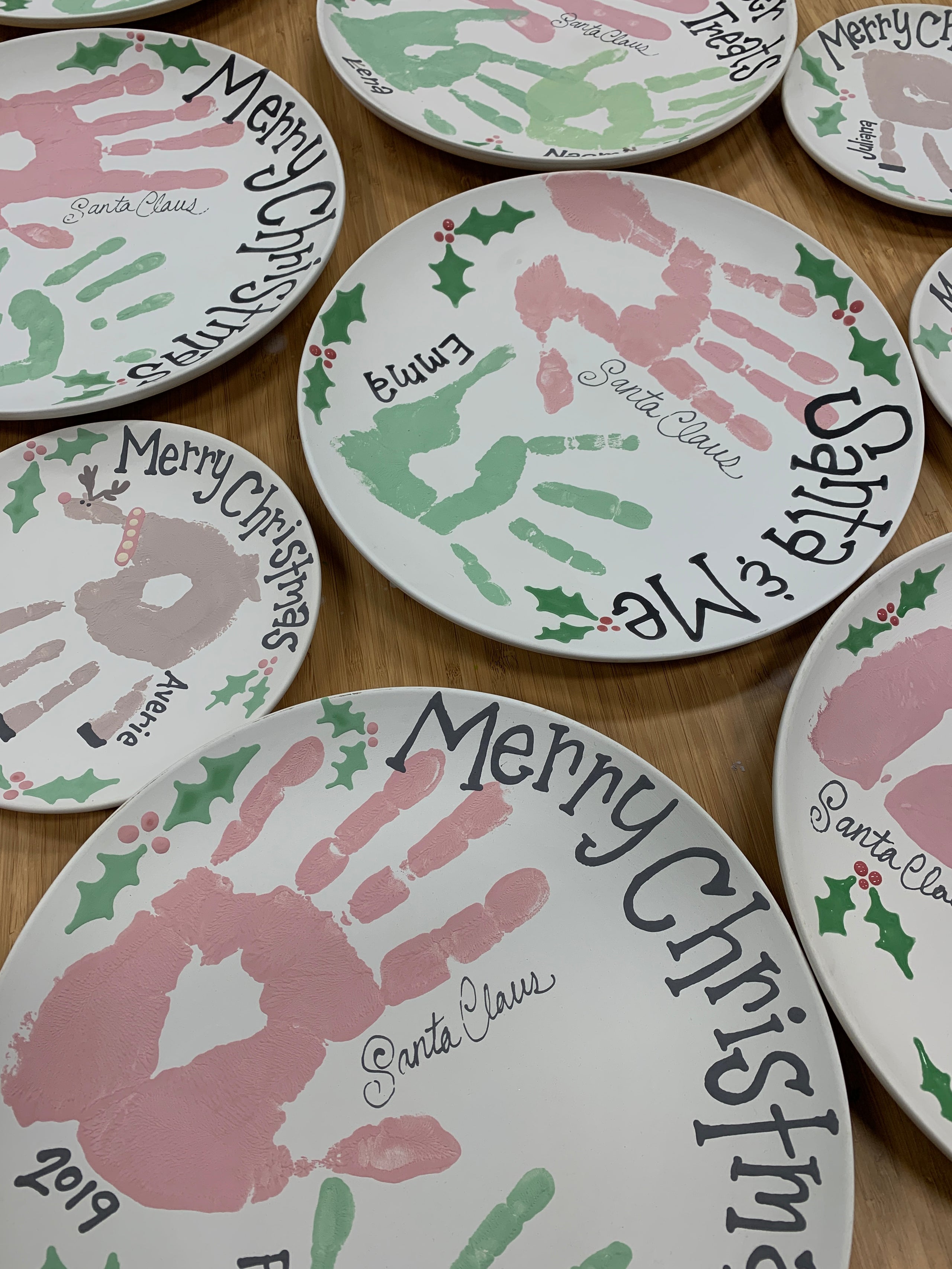 Reindeer Handprint Plate
