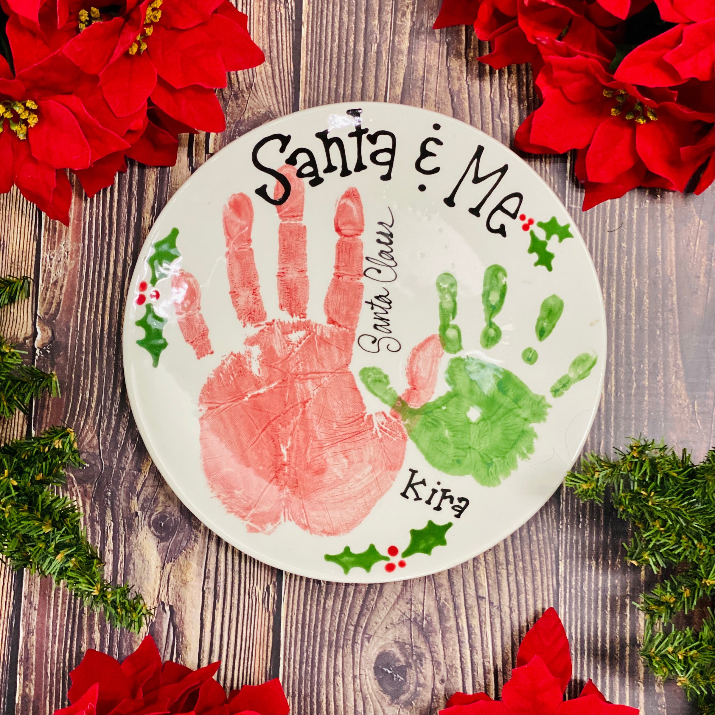 Christmas Handprint Art Santa