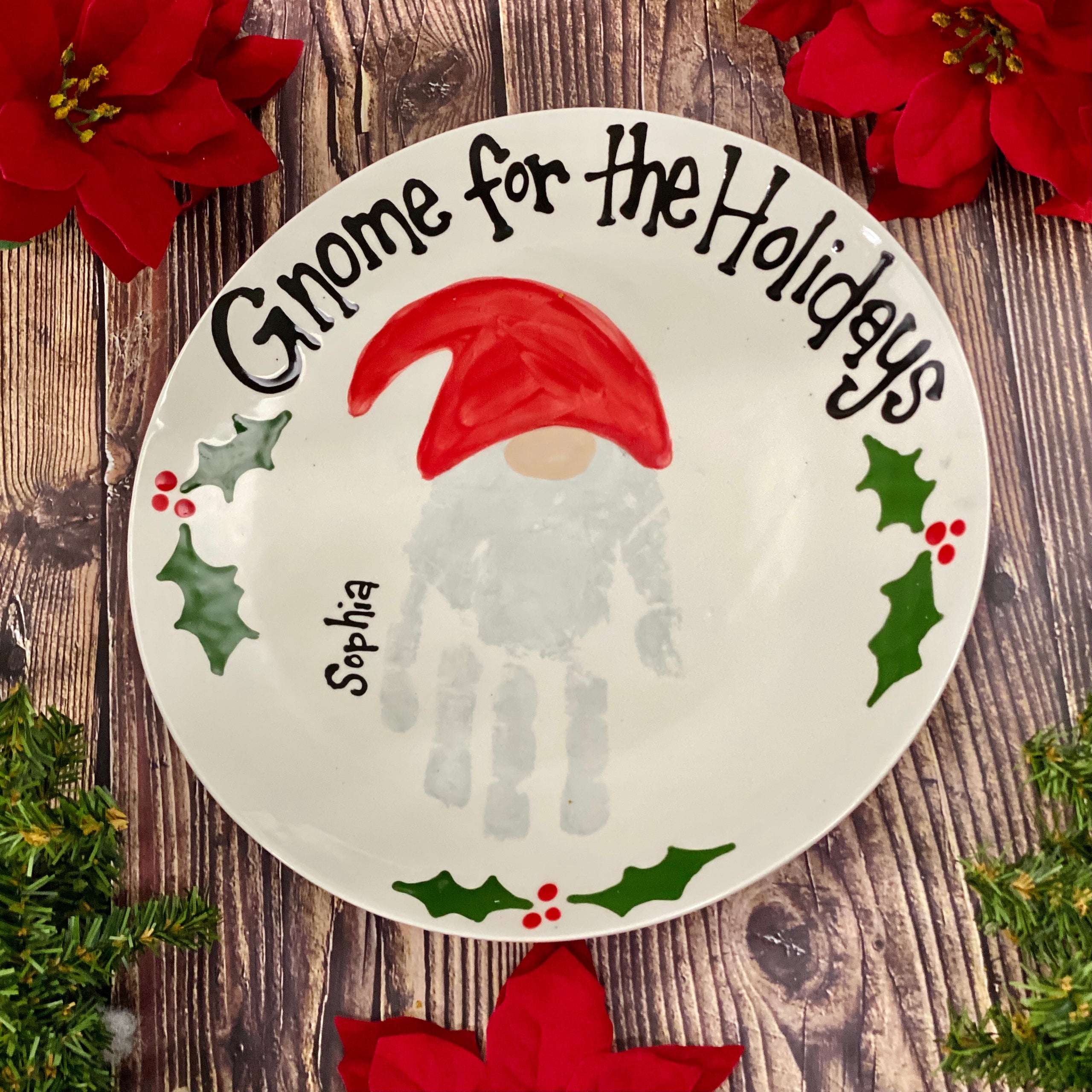 Santa Handprint Plate